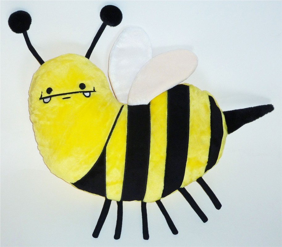 moodrush - Yellow Bee Plush Smiley Pillow Shop Comic Cushion
